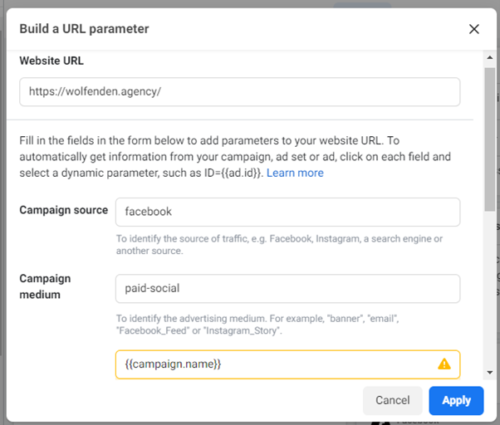 Add UTM Parameters to Social Media Platforms | Wolfenden